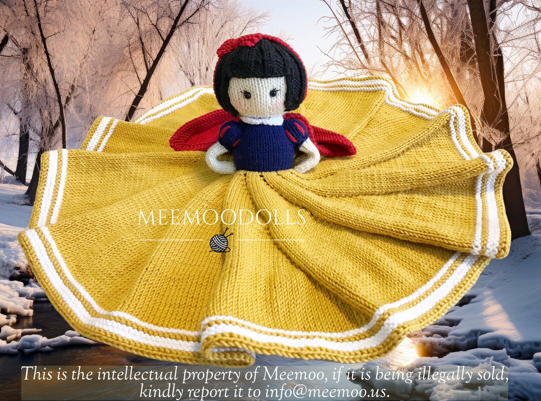 Snow White Doll Knitting Pattern: Princess Dress, Baby Blanket (PDF ...