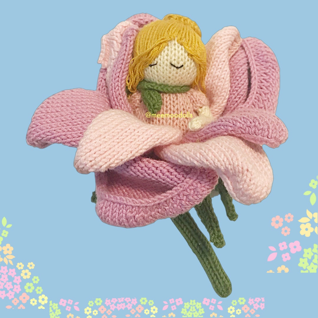 Knit Magnolia Fairy. Knit Doll Pattern. Knitted Toy Patterns. - Etsy