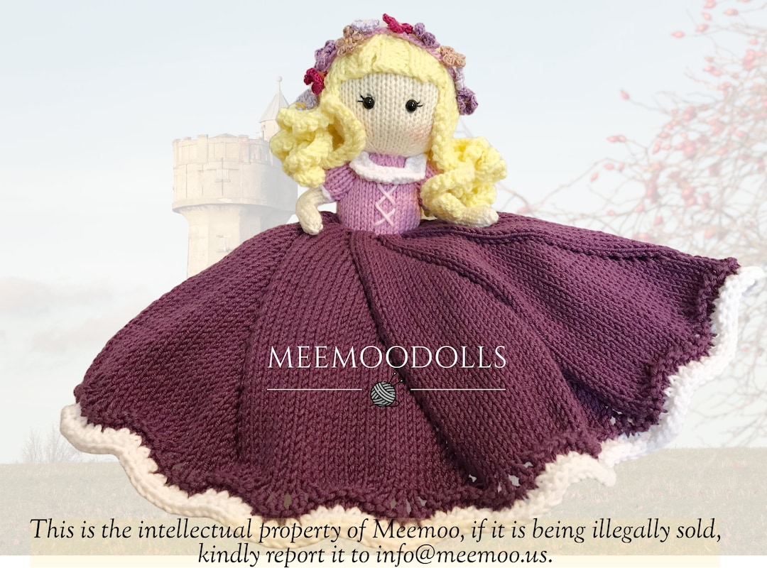 Golden Hair Princess Baby Blanket. Guide to Knit Security Blanket ...