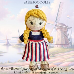 Little Dutch Girl. Knitting Doll Pattern. Meemoodolls. - Etsy