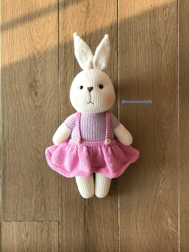 Petunia and Simba. Knit Medium Bunnies. Knitted Toy Patterns. | Etsy