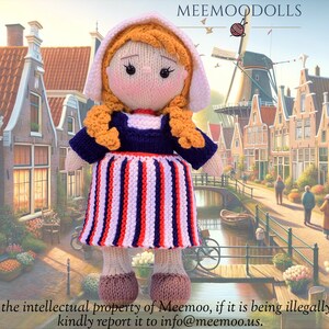Little Dutch Girl. Knitting Doll Pattern. Meemoodolls. - Etsy