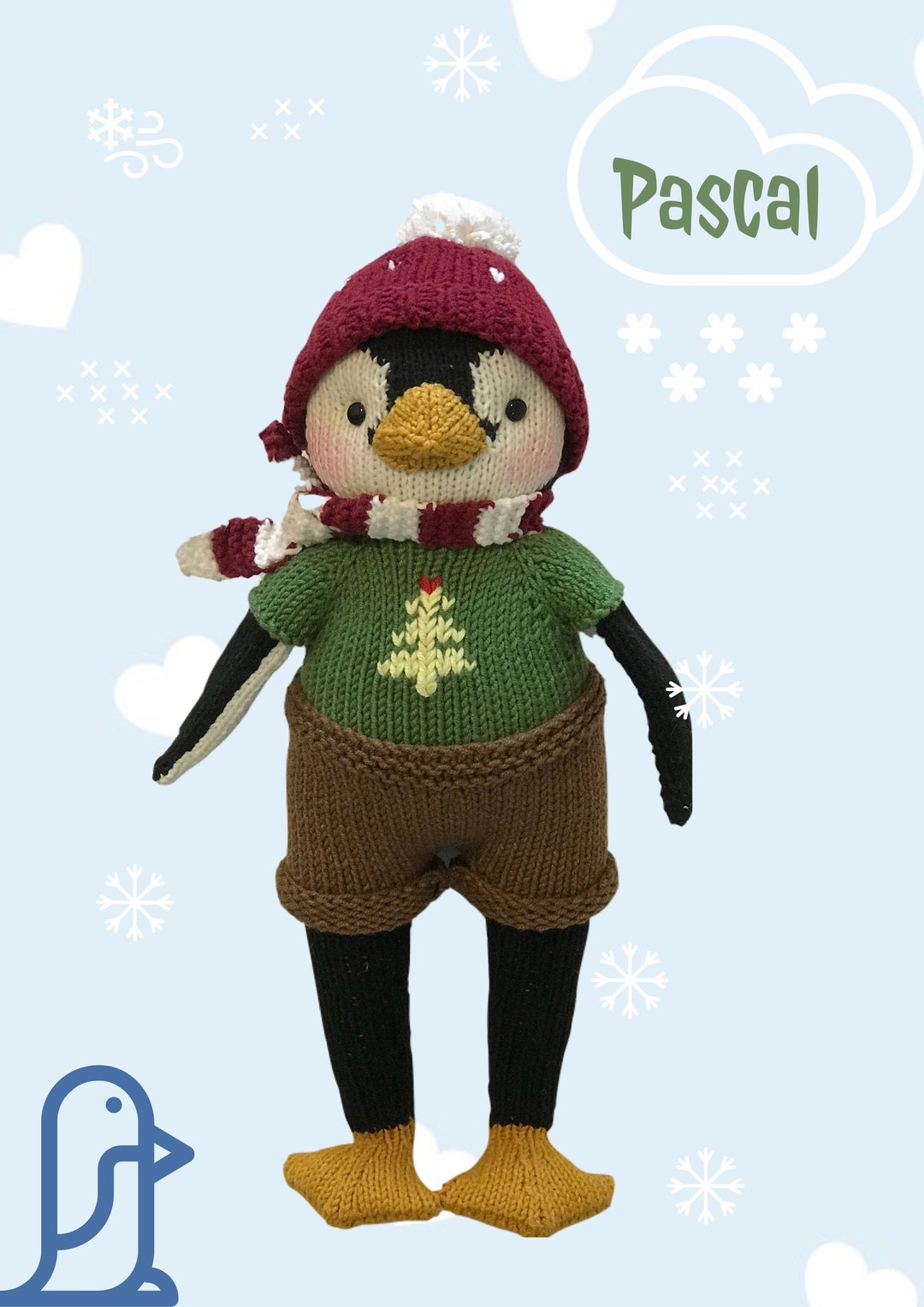 Knit Penguin Doll Pattern: Pascal Amigurumi Toy (PDF Pattern) - Etsy
