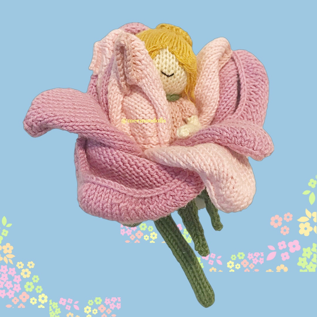 Knit Magnolia Fairy. Knit Doll Pattern. Knitted Toy Patterns. - Etsy
