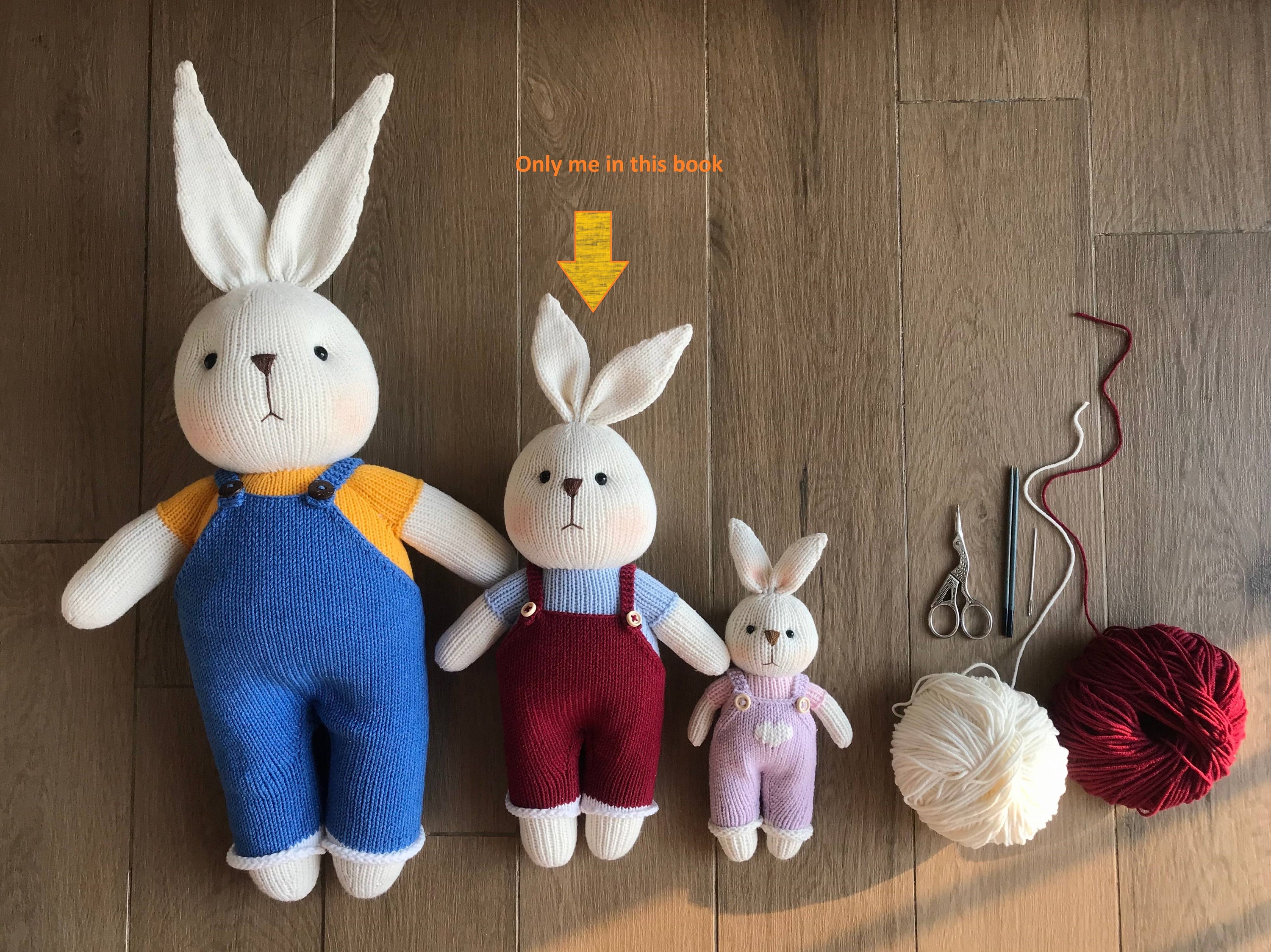 Petunia and Simba. Knit Medium Bunnies. Knitted Toy Patterns. - Etsy