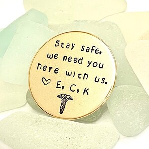 Stay Safe Coin, Healthcare Worker Gift, Essential Employee Thank You ...