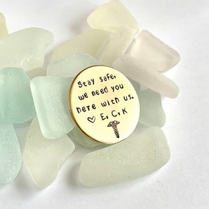 Stay Safe Coin, Healthcare Worker Gift, Essential Employee Thank You ...