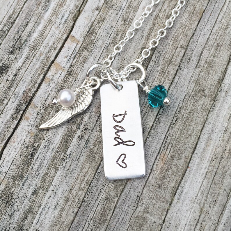 Hand Stamped Remembrance Necklace Memorial Jewelry Loss Of | Etsy