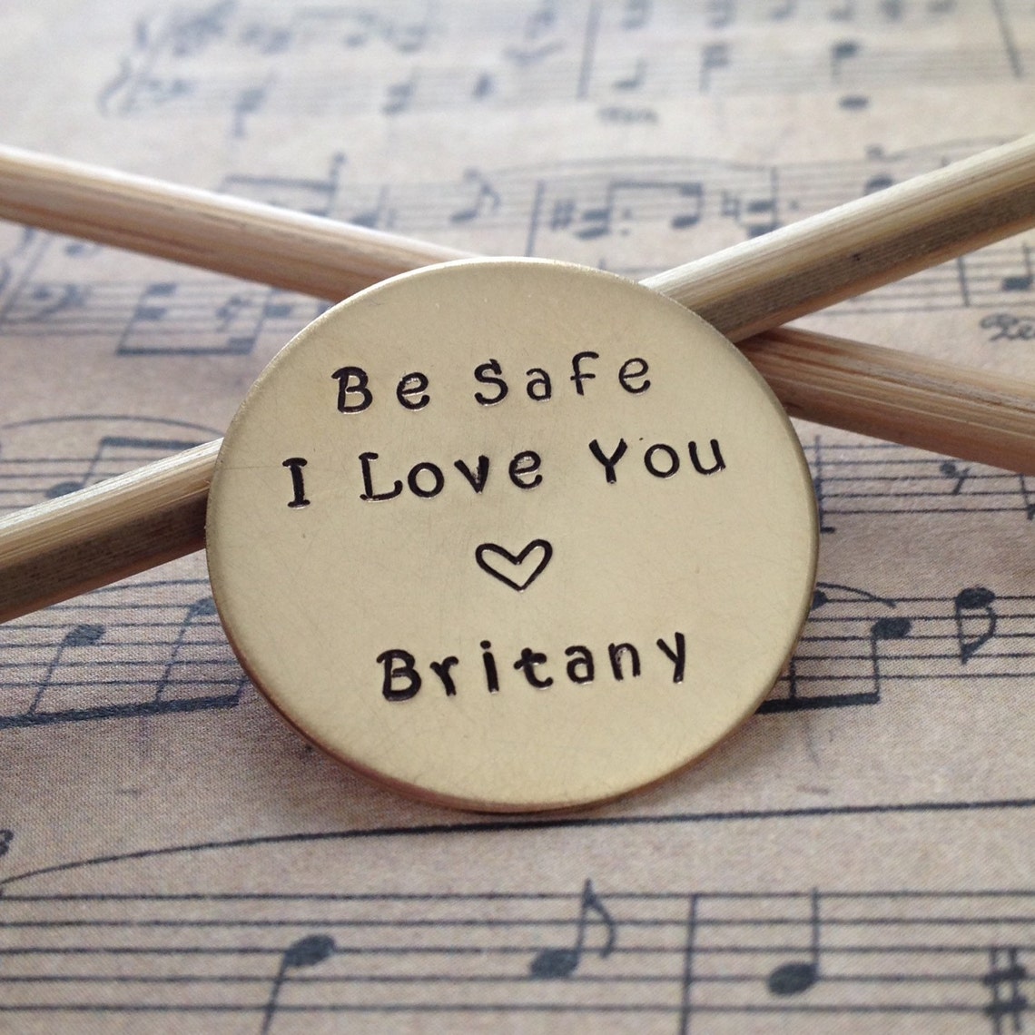 Be Safe Hand Stamped Thin Blue Line Keepsake Law Enforcement | Etsy