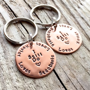 His & Hers Matching Couples Anniversary Custom Hand Stamped Copper ...