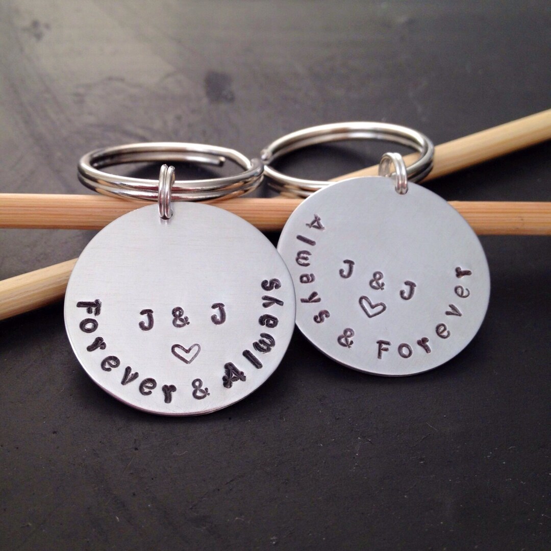 Forever & Always His and Hers Matching Keychains Set - Etsy