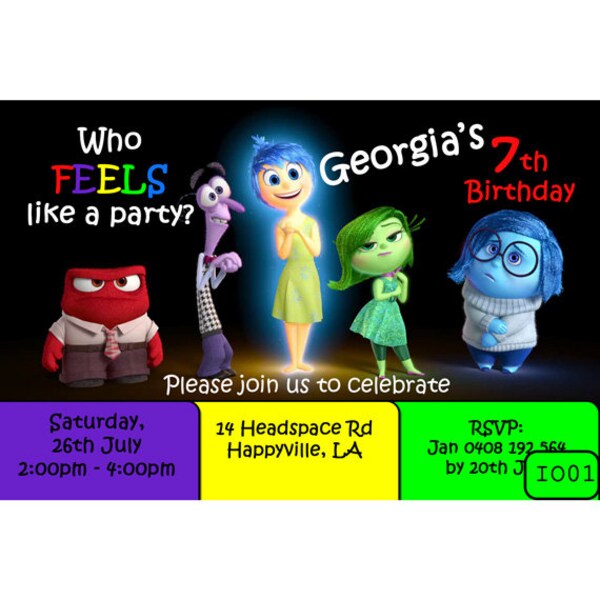 Inside Out Invite - Etsy