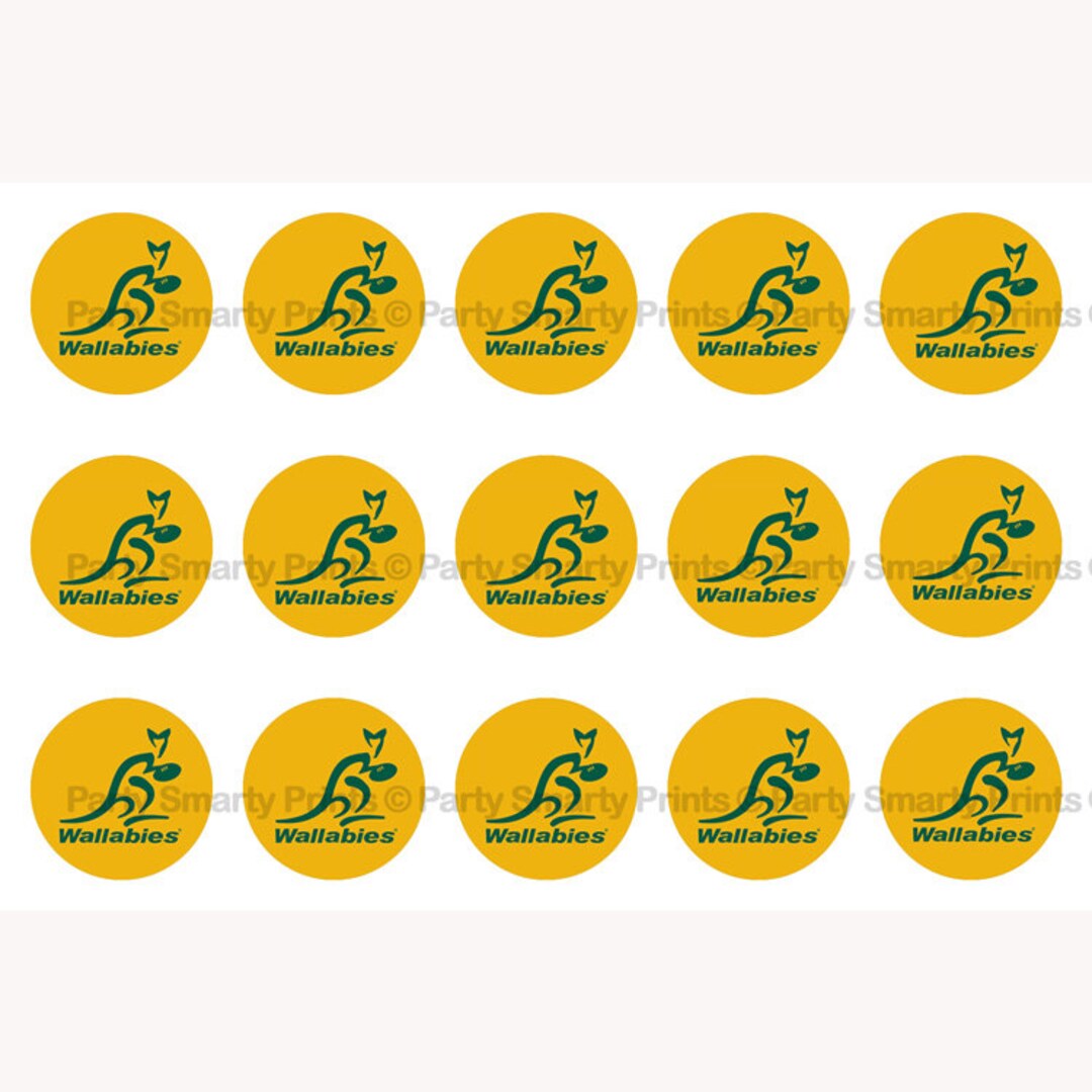 Wallabies 1 Inch Round - Digital Download - Bottle Cap - Sticker - Bows ...