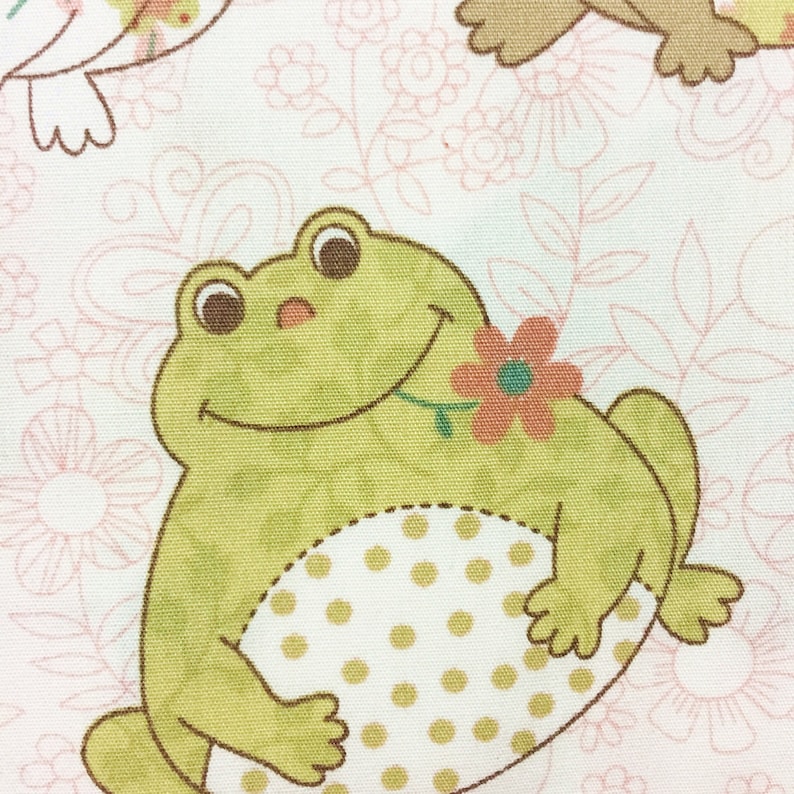 FROG COTTON FABRIC by the yard Animal Fabric cute baby | Etsy