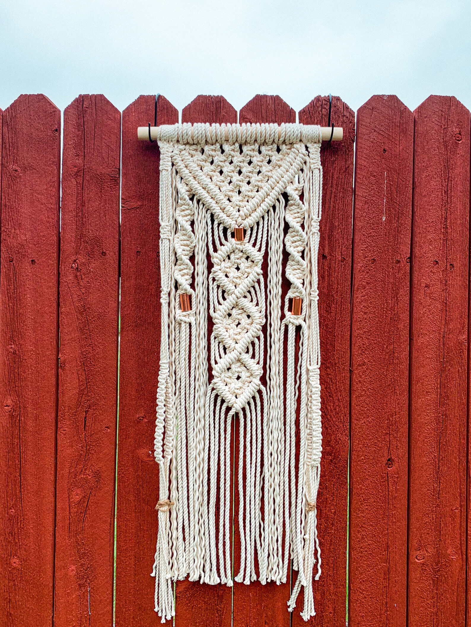 Macrame Wall Shelf | Diamond Twists- Handmade Macrame Wall Art ...
