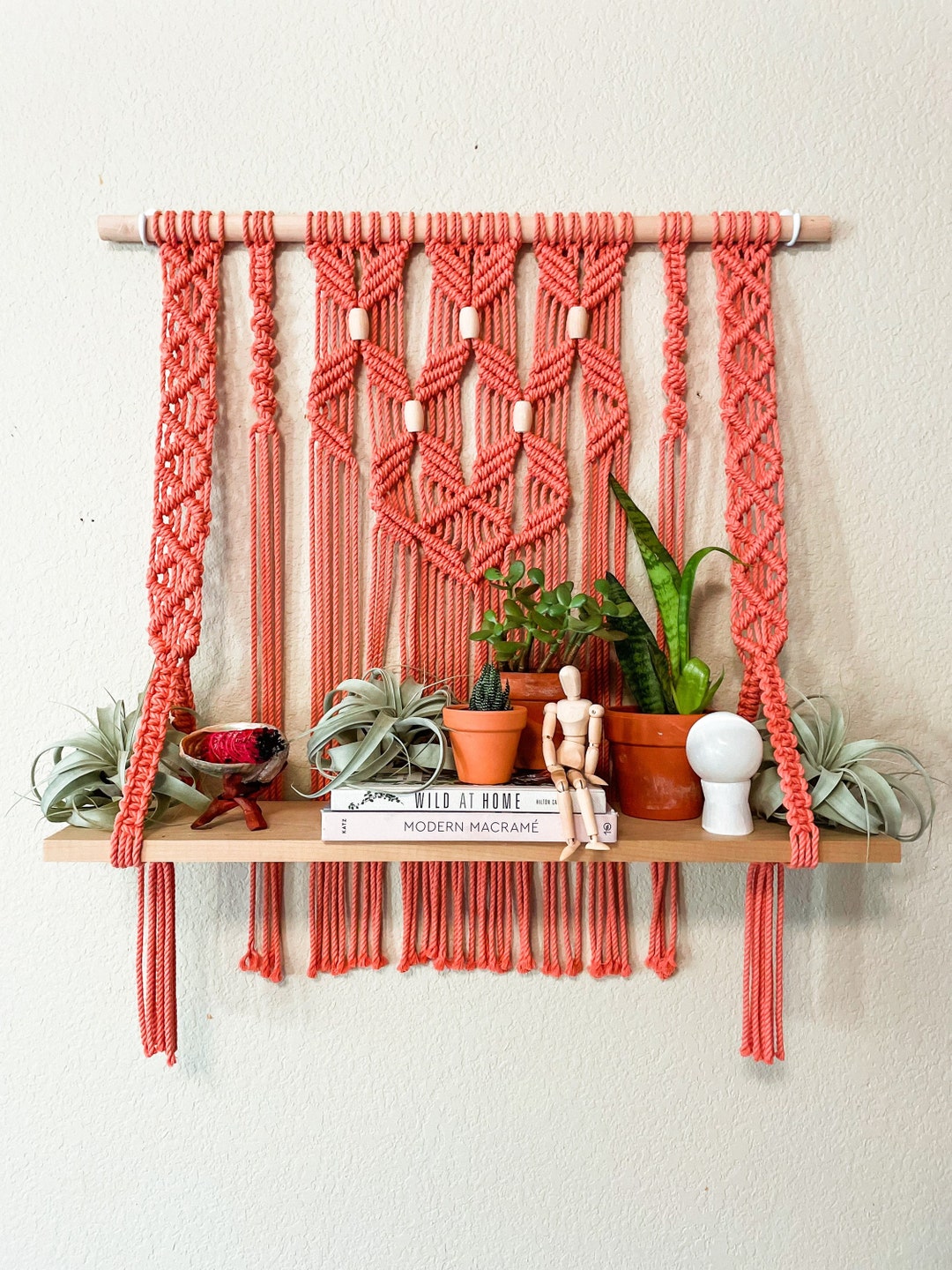 Pink Lady - Handmade Macrame Wall Art | Vintage Style Boho Chic ...
