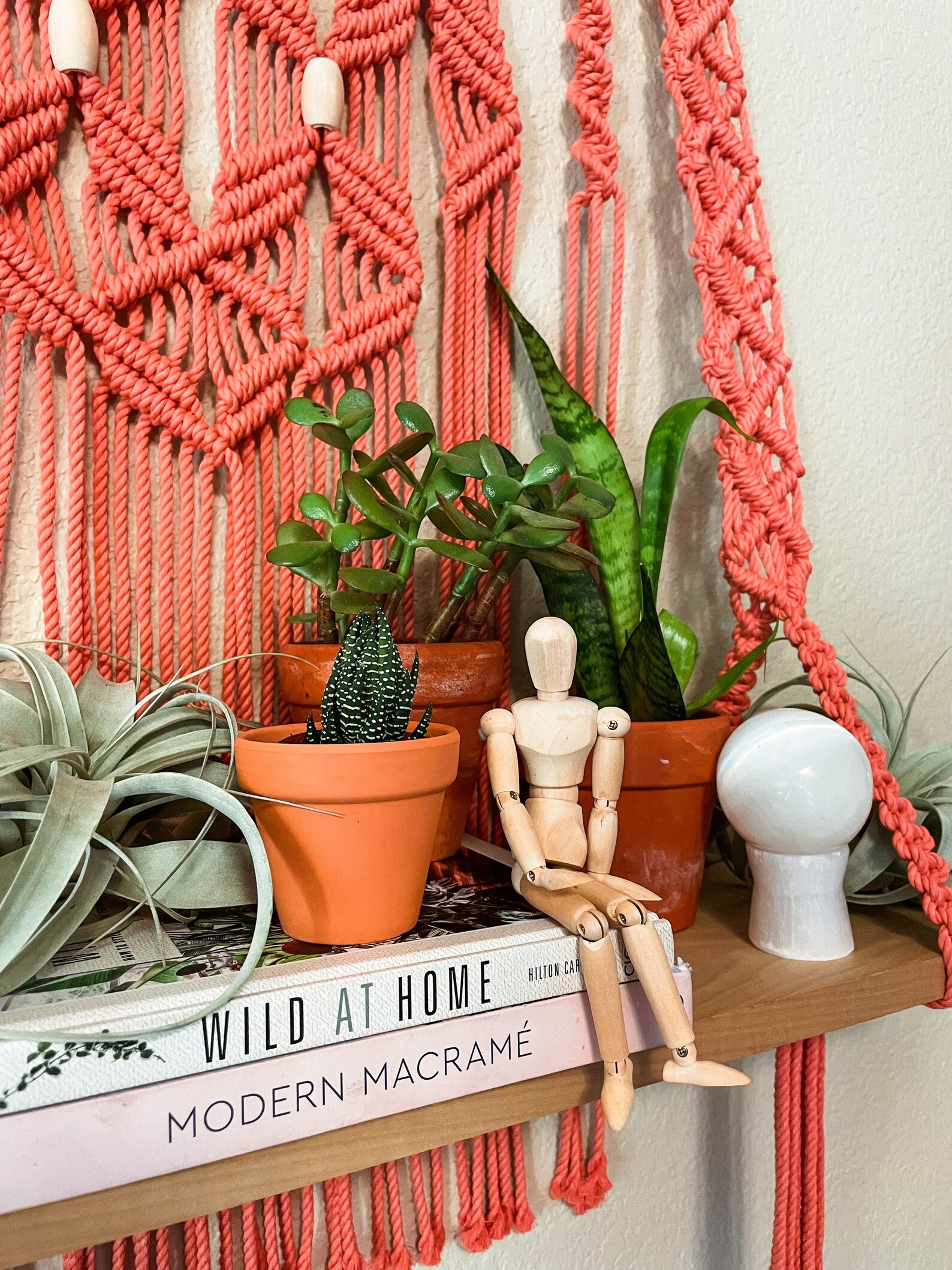 Pink Lady Handmade Macrame Wall Art Vintage Style Boho - Etsy