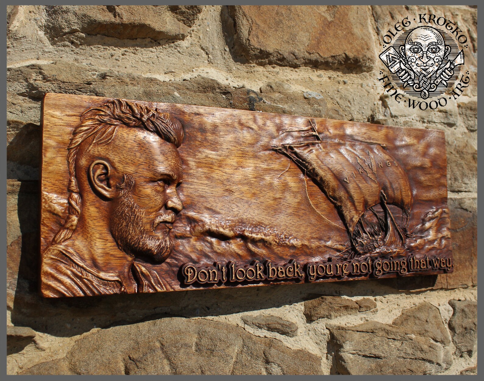 Ragnar Viking Odin Home Decor Art Norse Wood Picture Pagan - Etsy