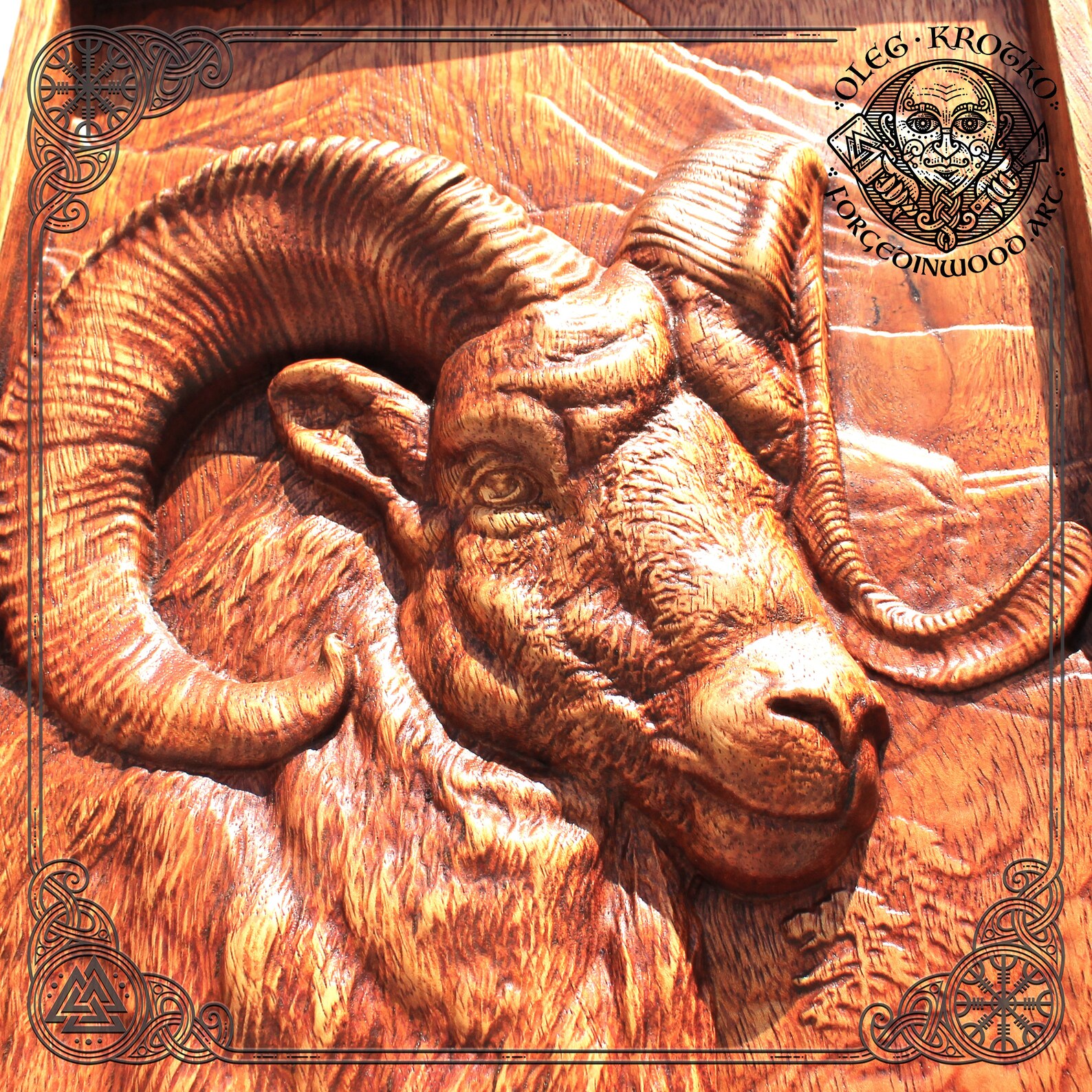 Goat Portrait Graceful Wood Carving Picture Wood Carved - Etsy
