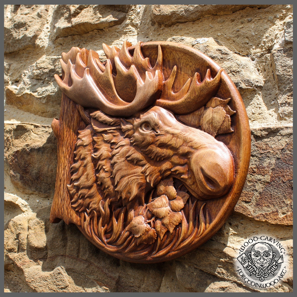 MOOSE Graceful Wood Carving Animal Picture Elk Wild Life - Etsy