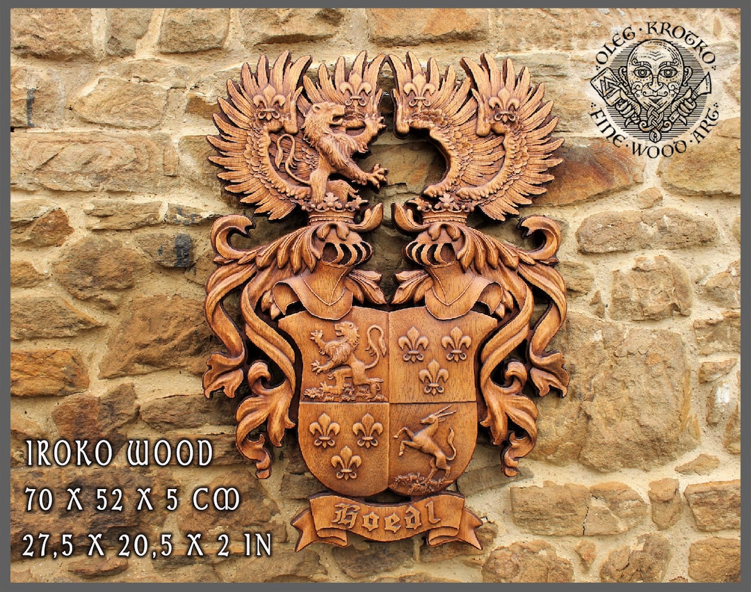 Ejemplo de escudo heráldico familiar, orden de arte personalizado, arte ...