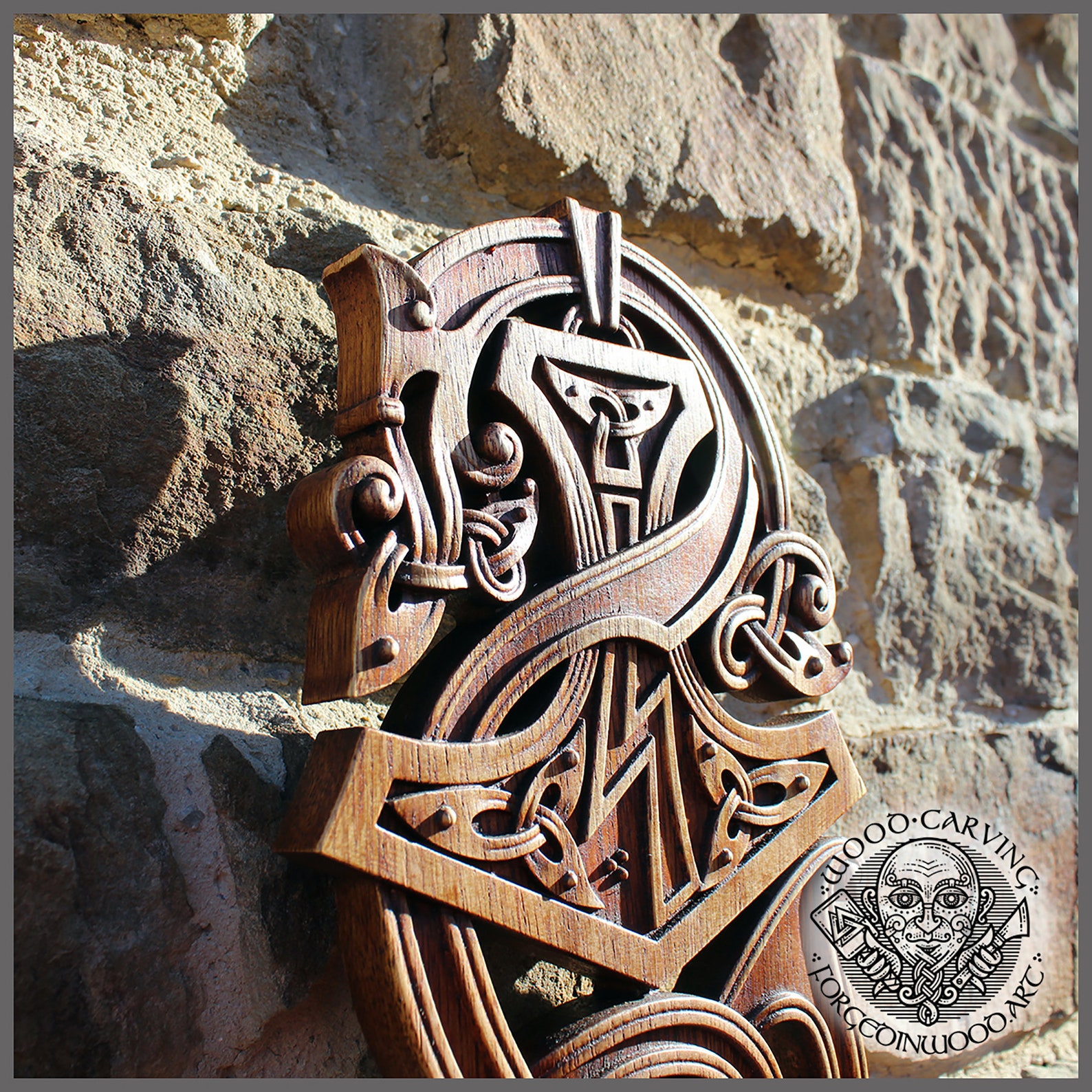 Thor Hammer Norse Wood Carving Vikings Odin Art Pagan Heathen - Etsy