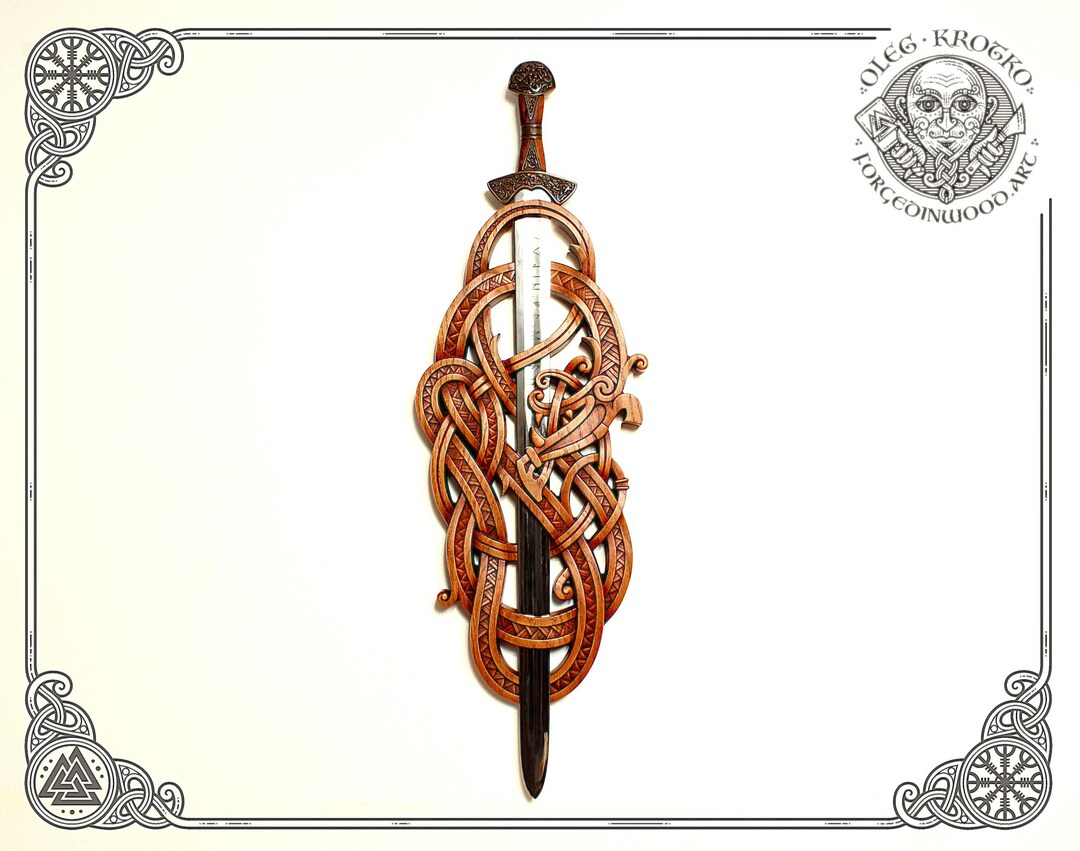 Exquisite Handcrafted Sword Holder and Luxury Viking Art for Home Decor ...
