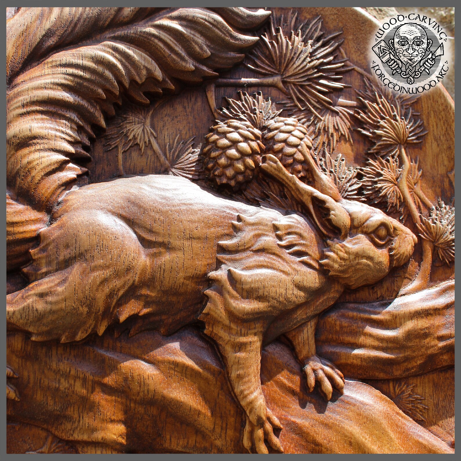 SQUIRREL Graceful Wood Carving Animal Picture. Wild Life - Etsy