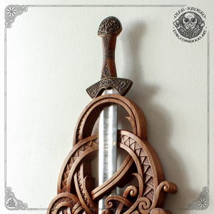 Exquisite Handcrafted Sword Holder and Luxury Viking Art for Home Decor ...