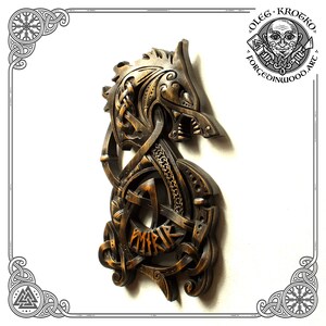 Luxury Carved Son of Loki, Demon Wolf Fenrir, Art From Norse Mythology ...