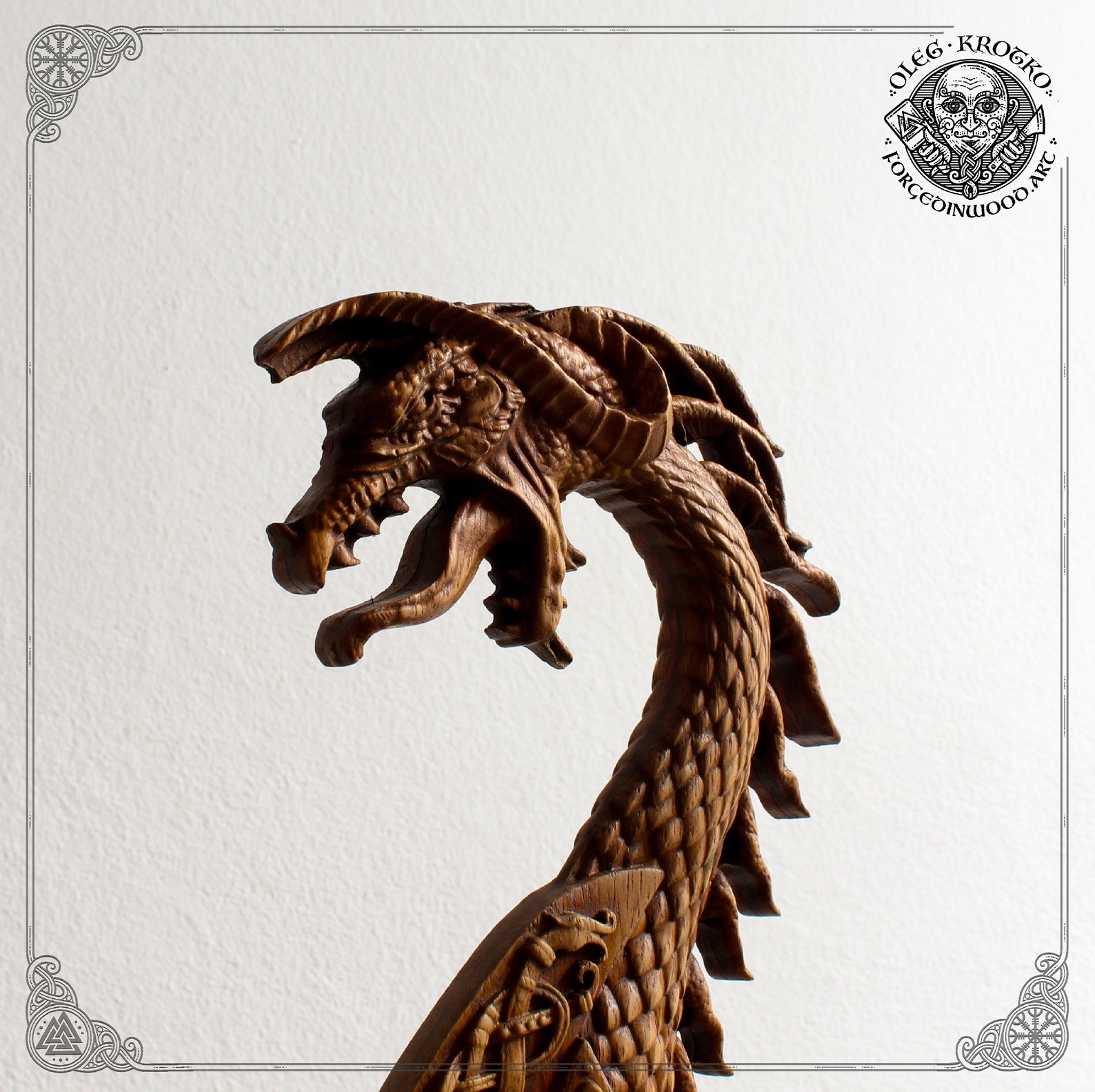 Hand Carved Iroko Wood Drakkar, Viking Dragon Boat Decor - Etsy