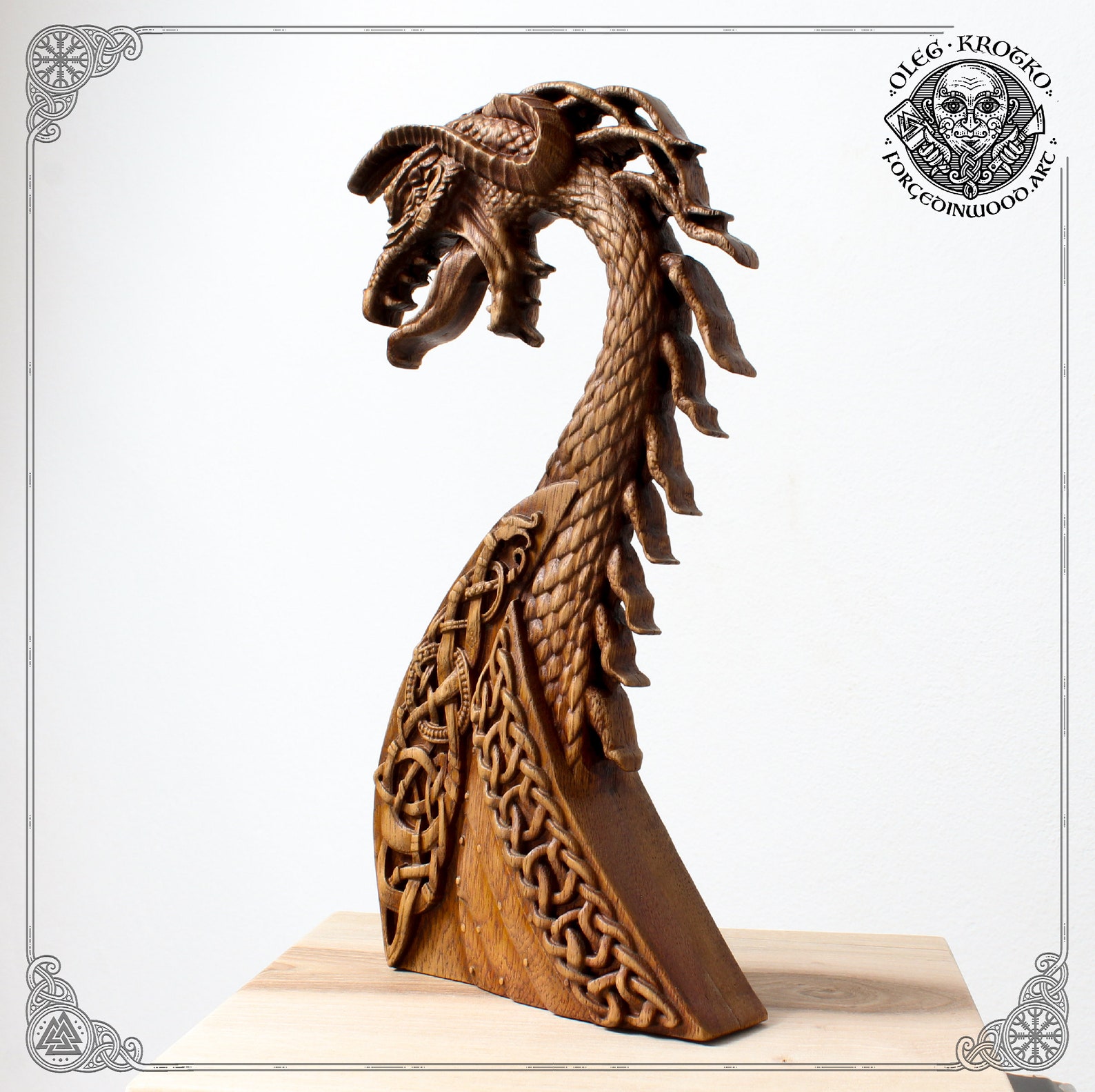 Hand Carved Iroko Wood Drakkar, Viking Dragon Boat Decor - Etsy