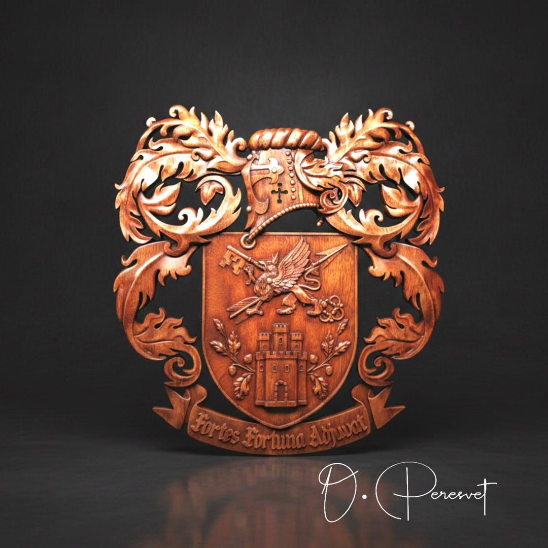 Custom Wood Carved Family Coat of Arms, Heraldic Crest Decor - Etsy Canada