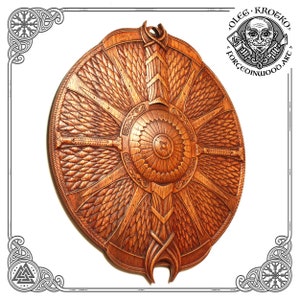 Magic Shield, Best Gift for Viking, Wood Carved Viking Wall Hanging ...