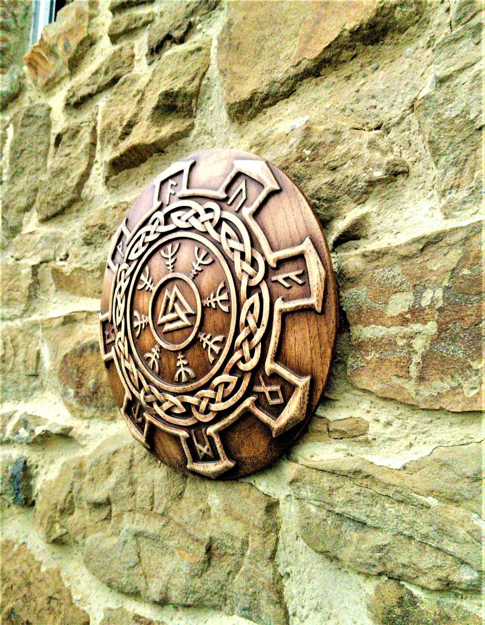 Walknut Viking Symbol Plaques Home Decor Art Norse Thor Odin - Etsy