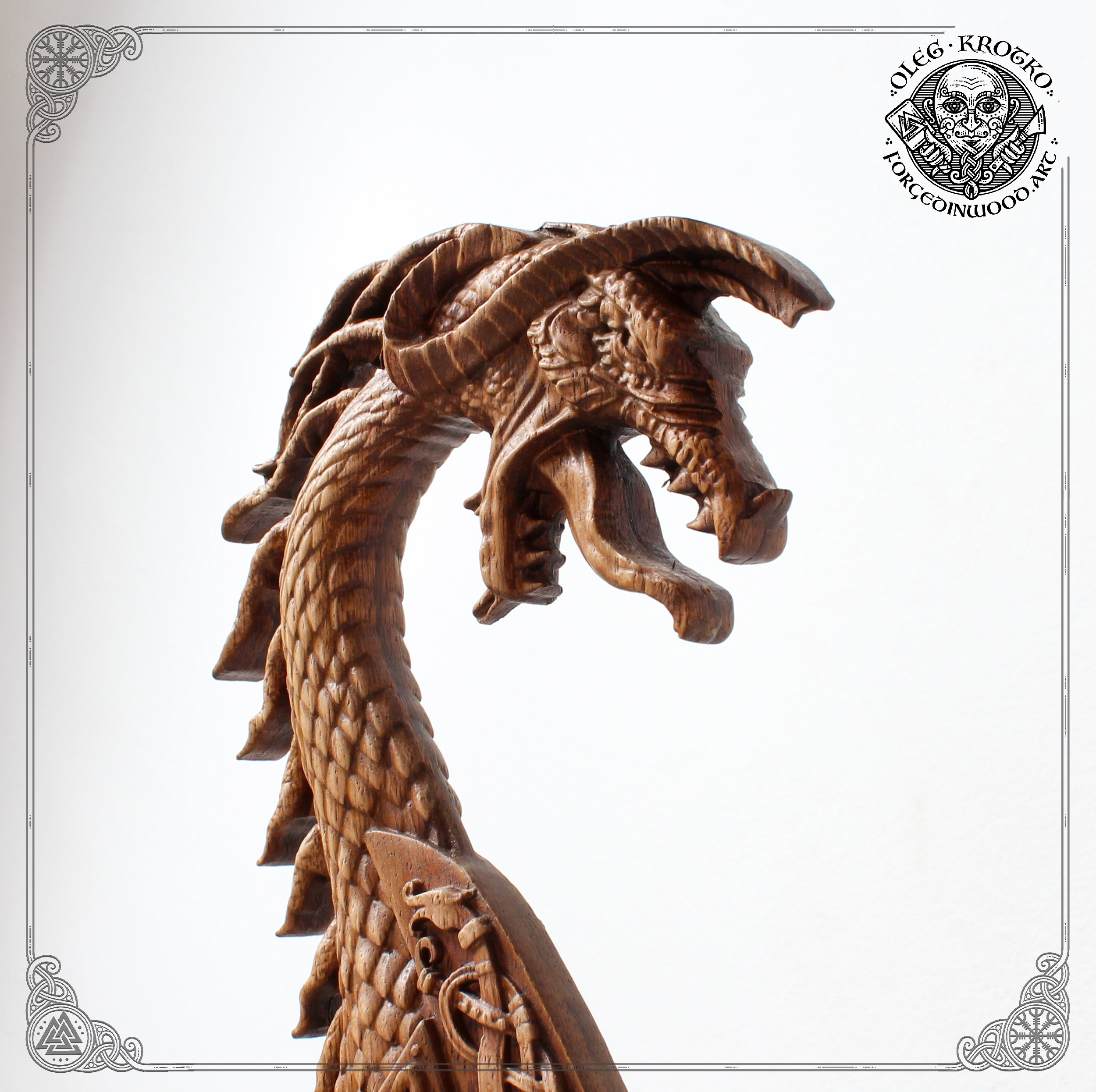 Hand Carved Iroko Wood Drakkar, Viking Dragon Boat Decor - Etsy