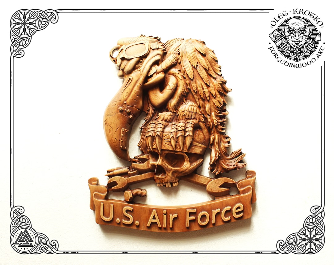 American Air Force Wooden Picture, Gift for Air Force Veteran, Military ...