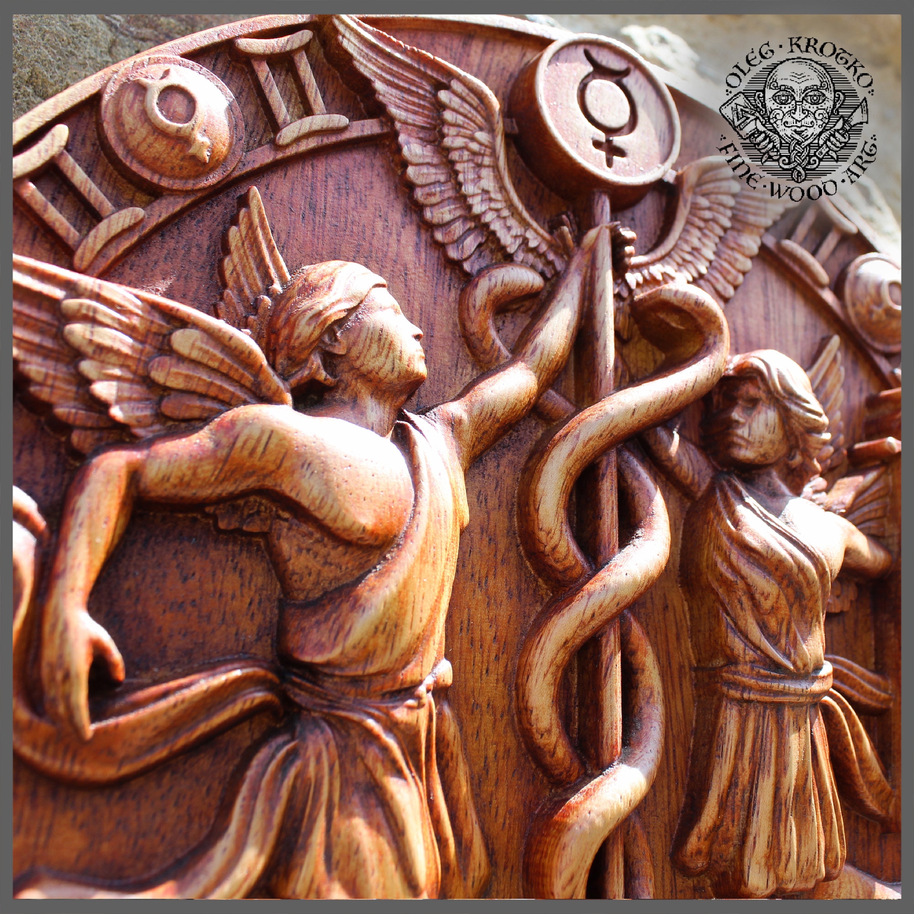 Gemini Zodiac Symbol Wood Plaque Horoscope Wood Carving Sign | Etsy