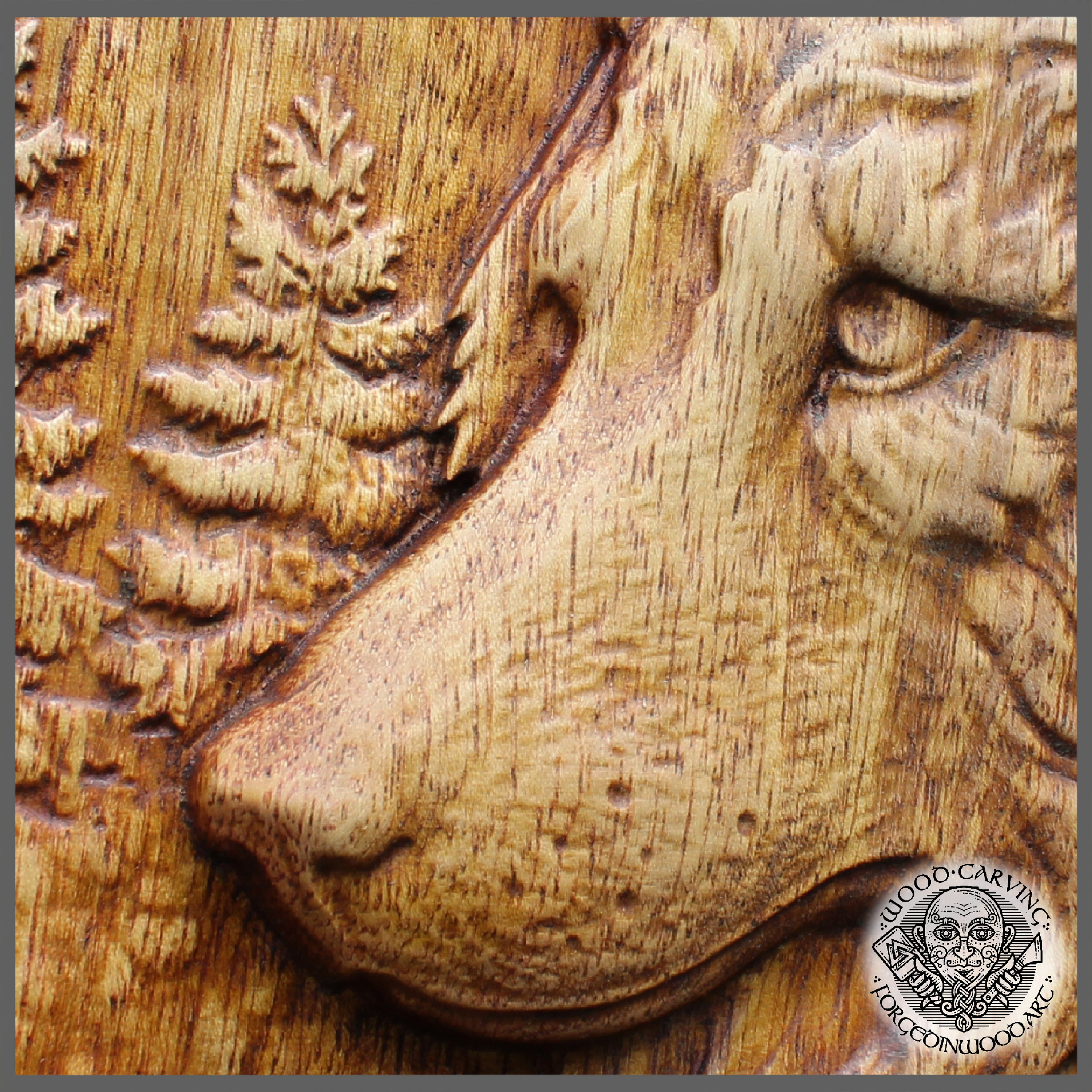 WOLF Graceful Wood Carving Animal Picture. Wild Life Wall | Etsy