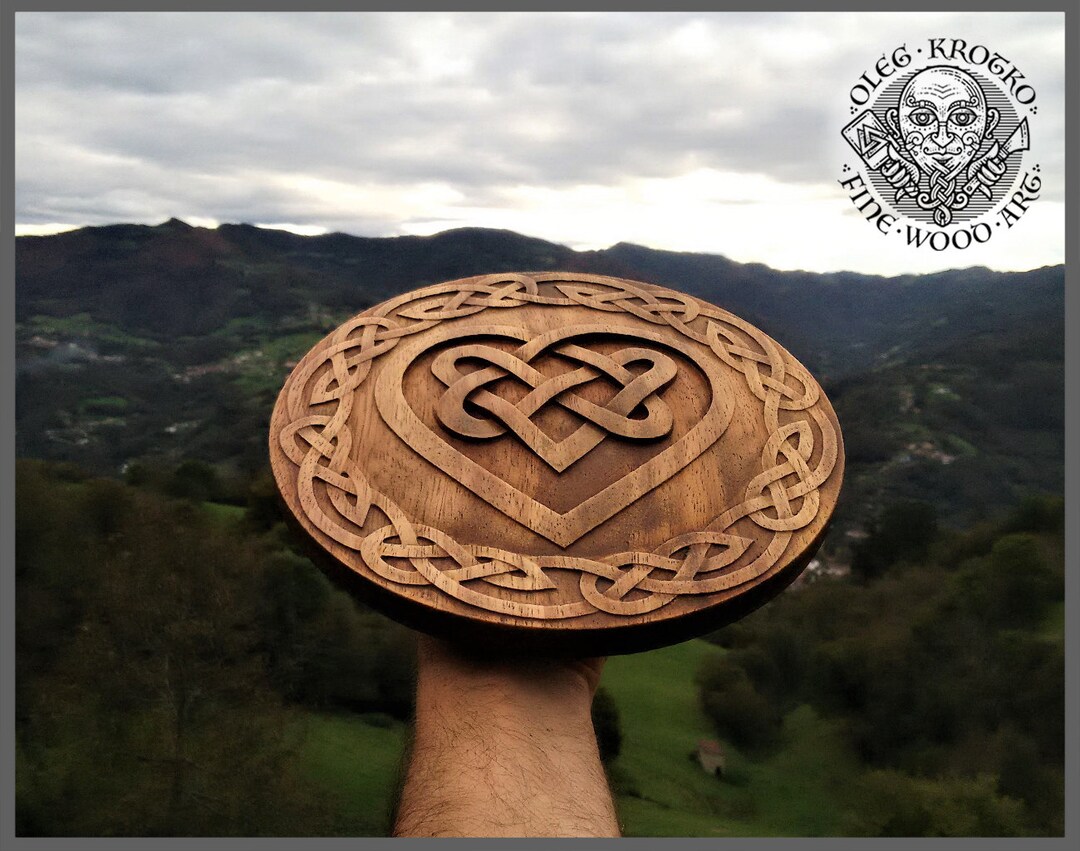 Celtic Heart Knotwork Viking Home Decor Art Norse Thor Odin Wood ...