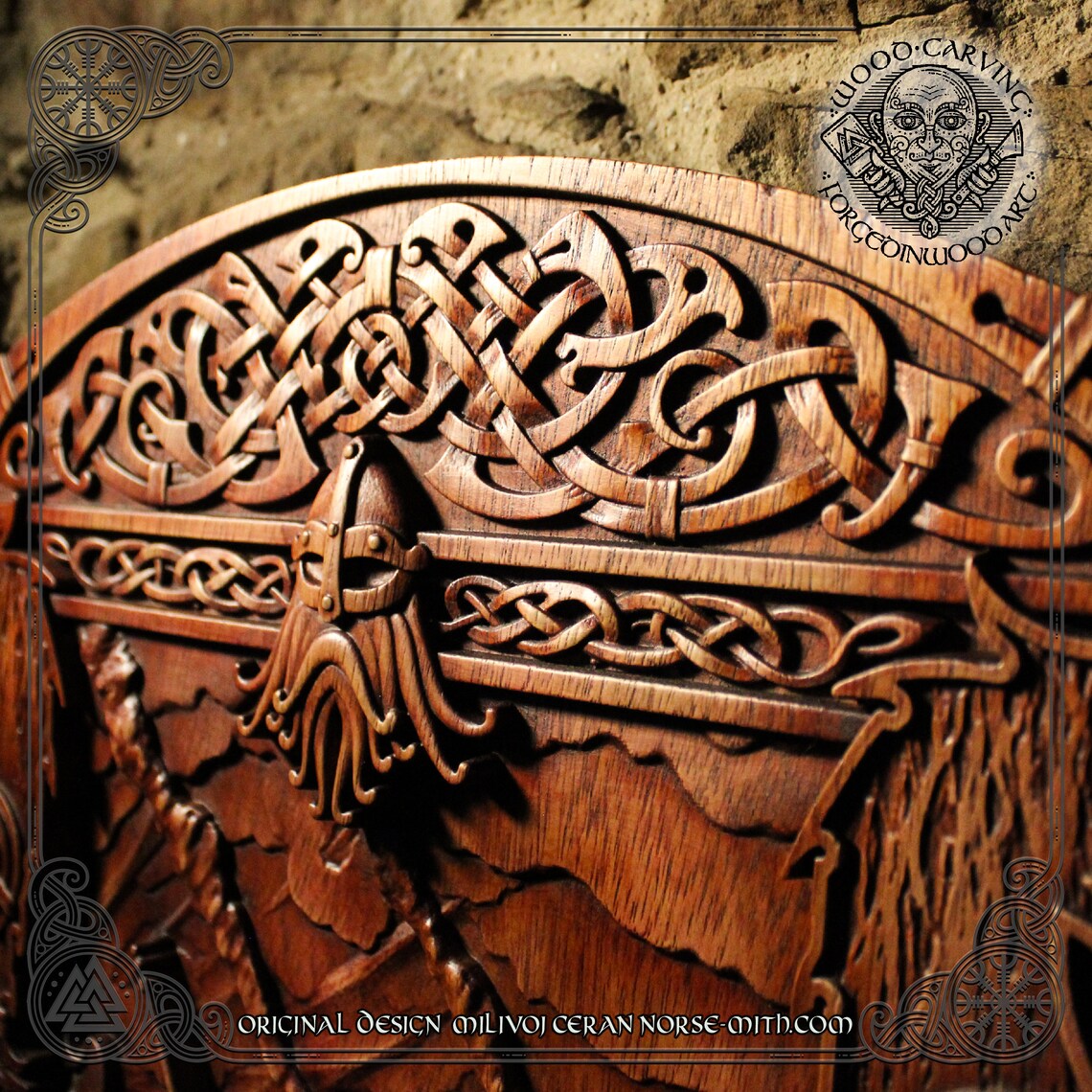 Ragnarok Luxury Wood Carving Picture. Vikings Home Decor. | Etsy UK