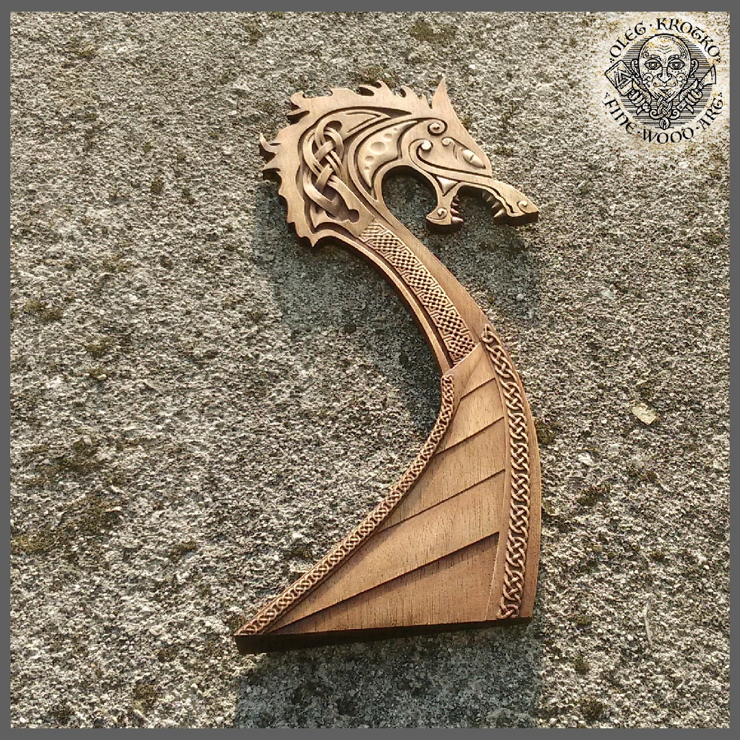 Drakkar Wolf Viking Boat Odin Valhalla Home Decor Norse Thor - Etsy