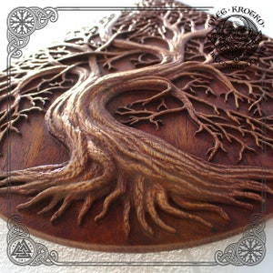 Two Pieces Tree of Life, Tree of Life Decor, Wooden Home Decor, Norse ...