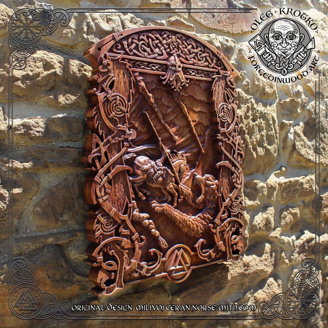 Ragnarok Luxury Wood Carving Picture. Vikings Home Decor. | Etsy UK