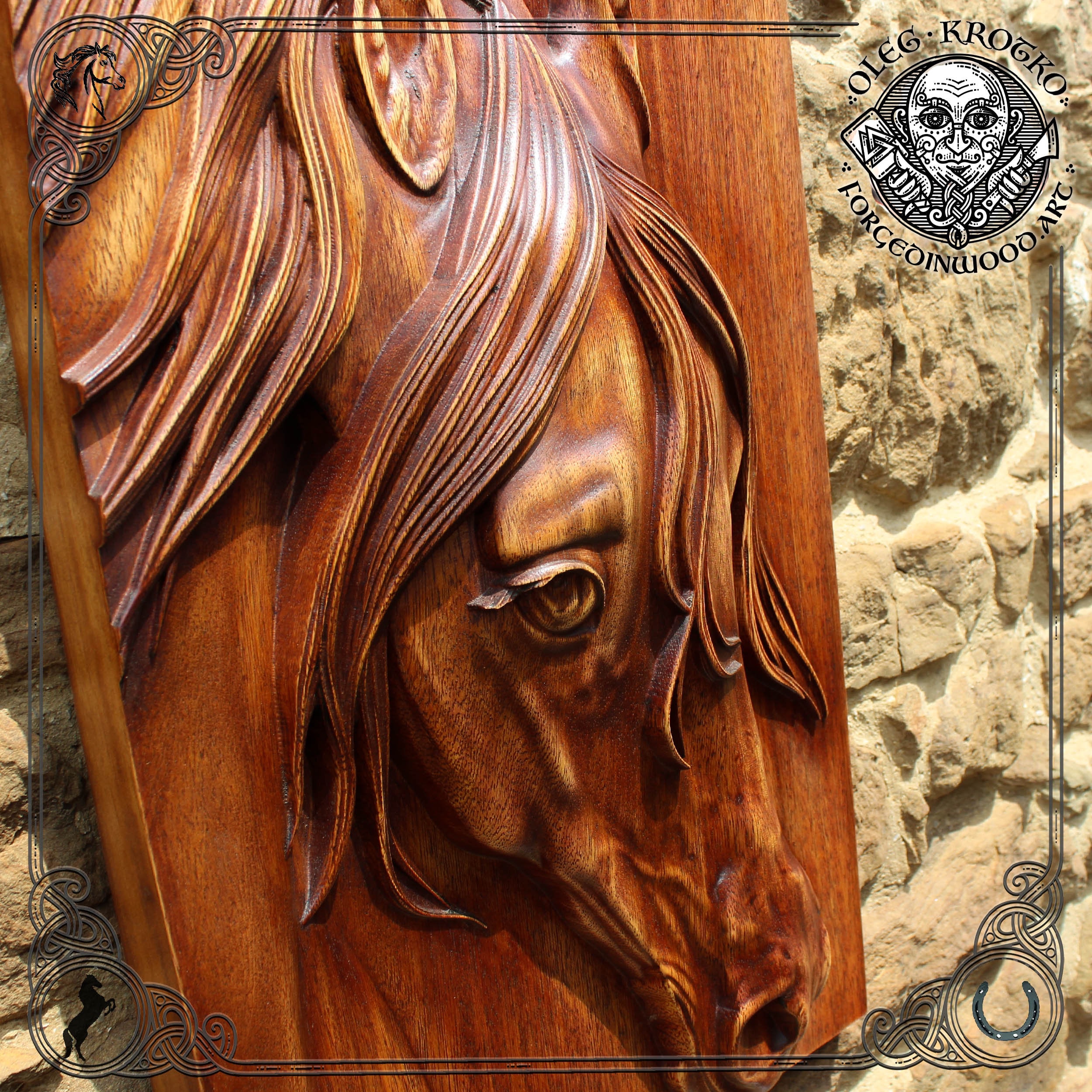 Amazing Wooden Horse Portrait Luxury Wall Hanging Decor | Etsy