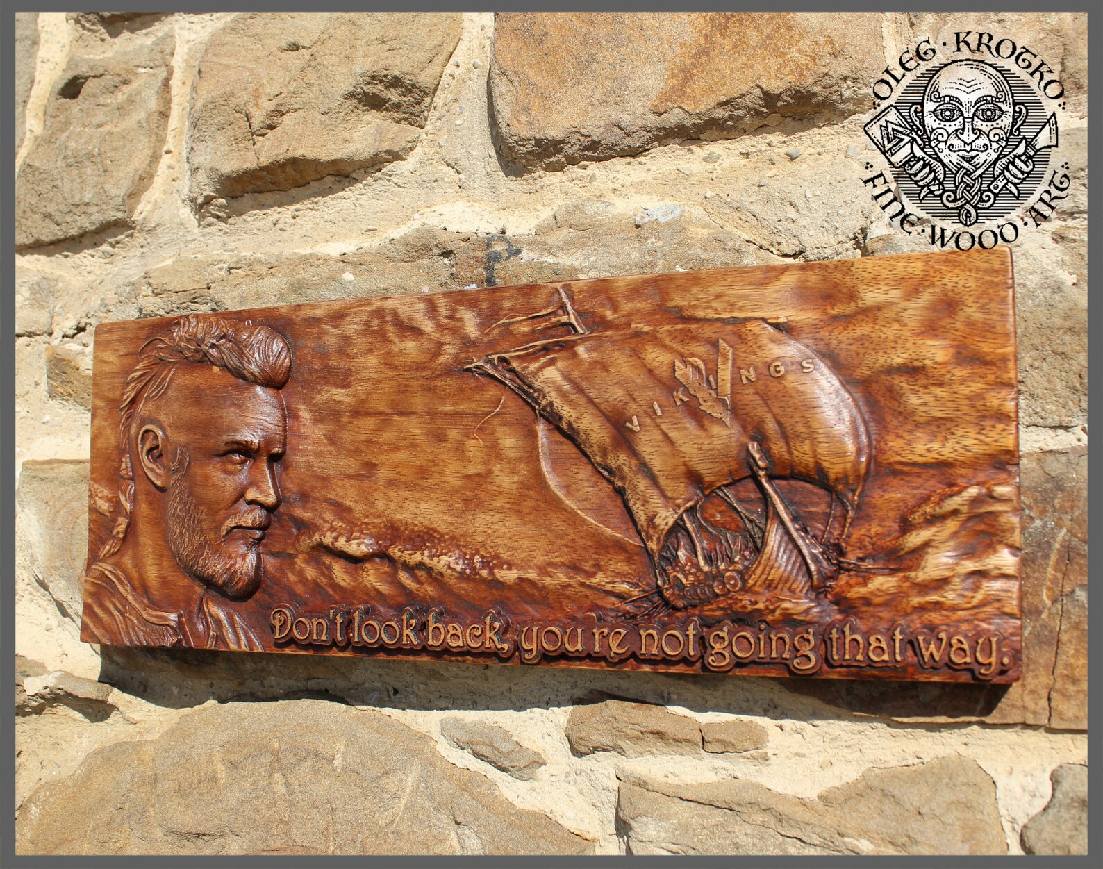 Ragnar Viking Odin Home Decor Art Norse Wood Picture Pagan - Etsy