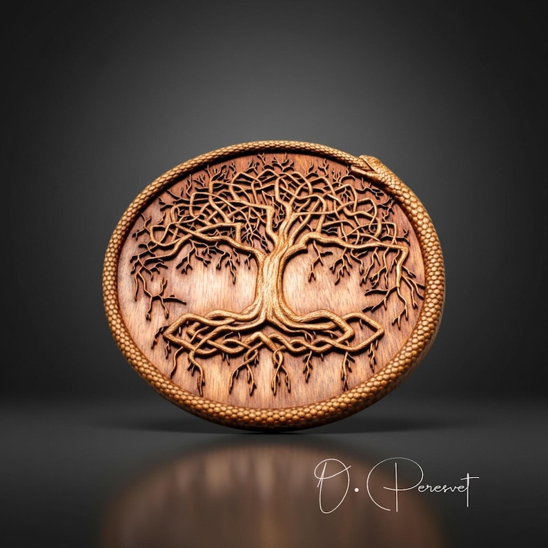 Yggdrasil Wood Carving, Tree of Life Wall Art, Norse Mythology Decor ...