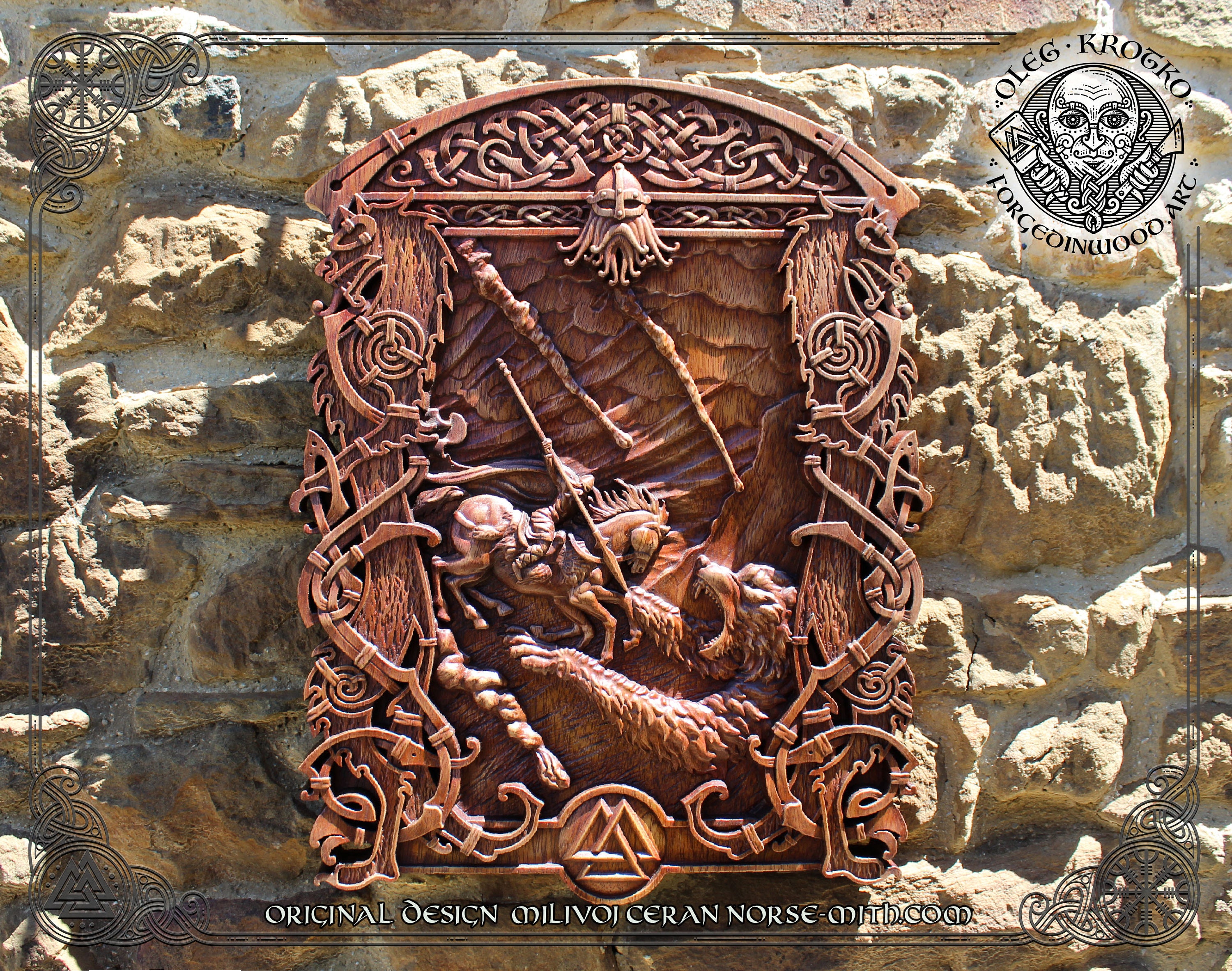 Ragnarok Luxury Wood Carving Picture. Vikings Home Decor. | Etsy UK