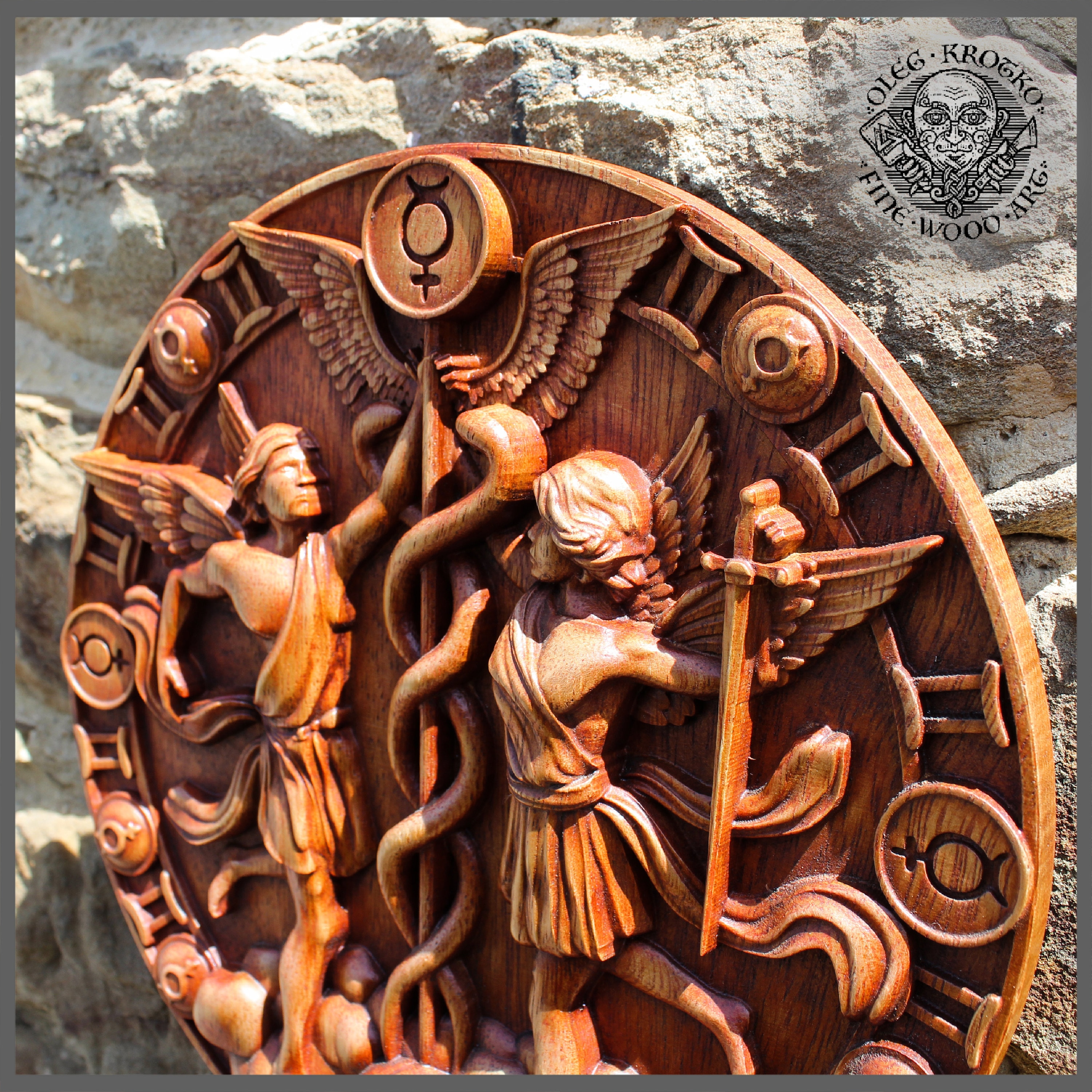 Gemini Zodiac Symbol Wood Plaque Horoscope Wood Carving Sign | Etsy