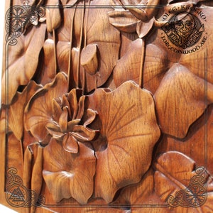Lotuses Carved Picture Best Romantic Gift Plant Sculpture Art Lotus ...